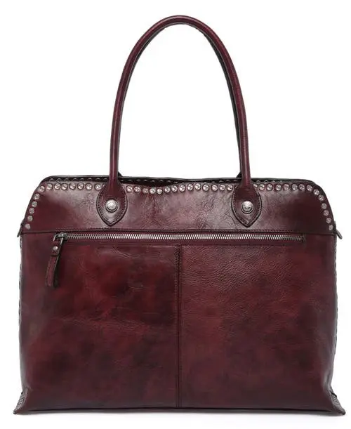 OLD TREND Soul Stud Genuine Leather Structured Satchel