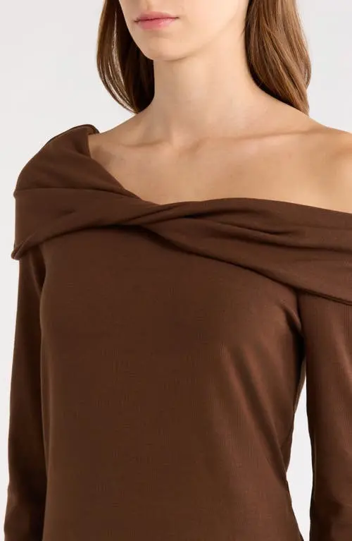 Paige Aaliyah Off The Shoulder Top - Hickory