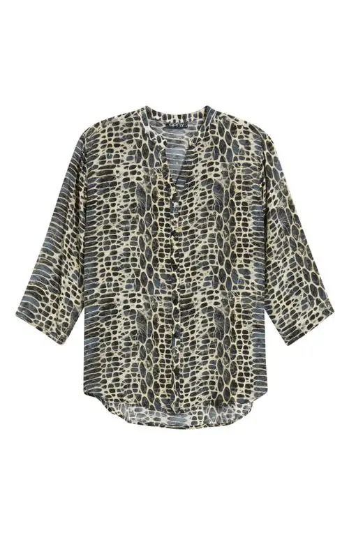 APNY Mandarin Collar Button-up Shirt
