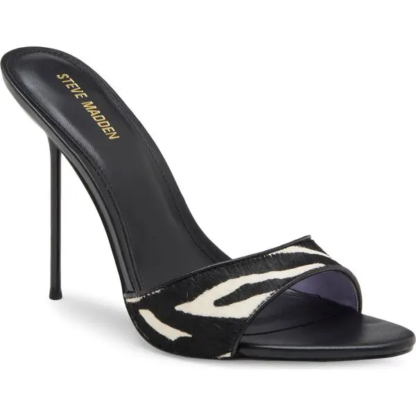Steve Madden Davina Genuine Calf Hair Sandal - Zebra