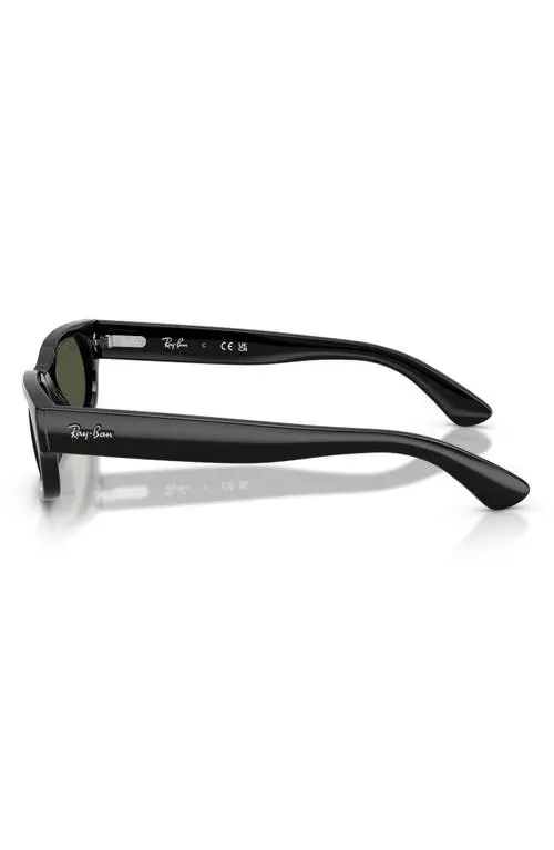 Ray-ban 54mm Irregular Sunglasses - Black/green