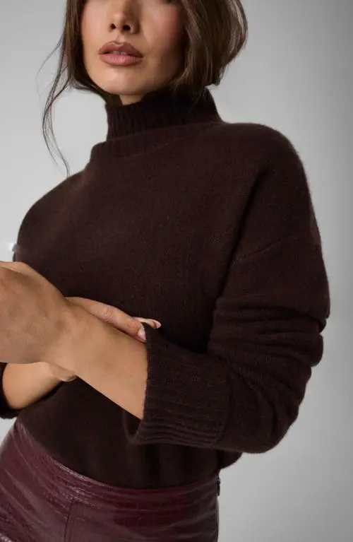 Guess Cashmere Blend Turtleneck Sweater - Dark Red