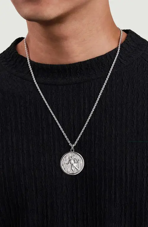 GABRIEL & CO. Modern Relics Saint Christopher Medallion Necklace