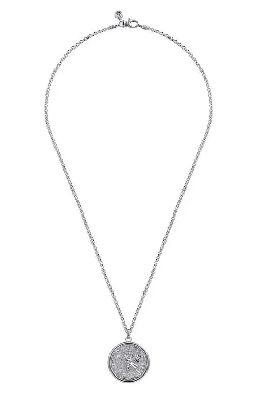 GABRIEL & CO. Modern Relics Saint Christopher Medallion Necklace