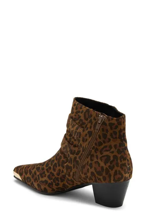 Jeffrey Campbell Rumblin Bootie - Brown Leopard Suede