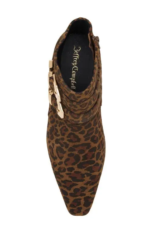 Jeffrey Campbell Rumblin Bootie - Brown Leopard Suede