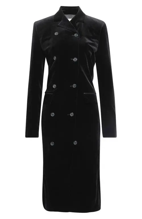 Khaite Rolon Cotton Velvet Coat