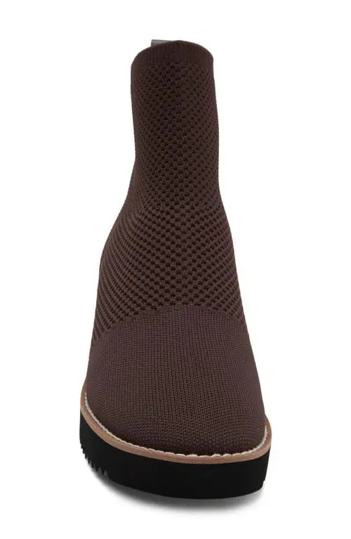 Jeffrey Campbell Estuary Knit Wedge Bootie - Coffee