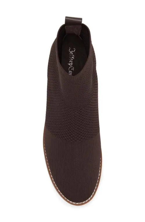 Jeffrey Campbell Estuary Knit Wedge Bootie - Coffee