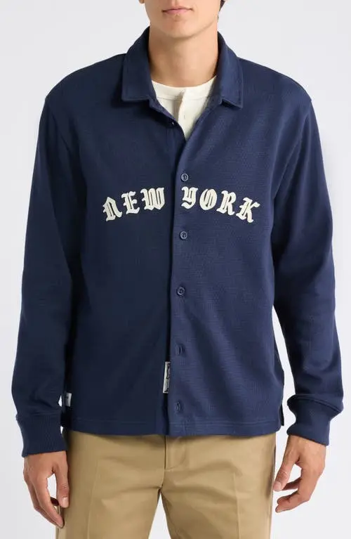 ROWING BLAZERS New York Richie Rugby Long Sleeve Button Up Shirt