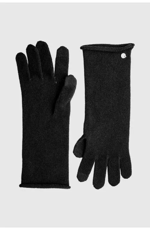 Natori Luxe Knit Luxe Glove With Tech Touch - Black