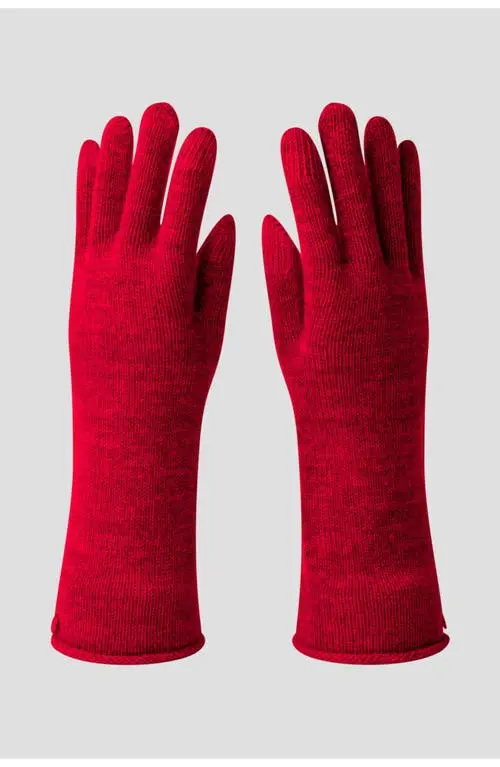 Natori Luxe Knit Luxe Glove With Tech Touch - Cinnabar
