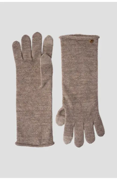 Natori Luxe Knit Luxe Glove With Tech Touch - Natural