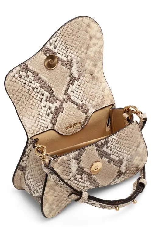 Cult Gaia Kazia Nano Snake Embossed Leather Crossbody - Faded Python