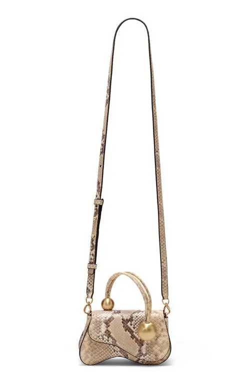 Cult Gaia Kazia Nano Snake Embossed Leather Crossbody - Faded Python