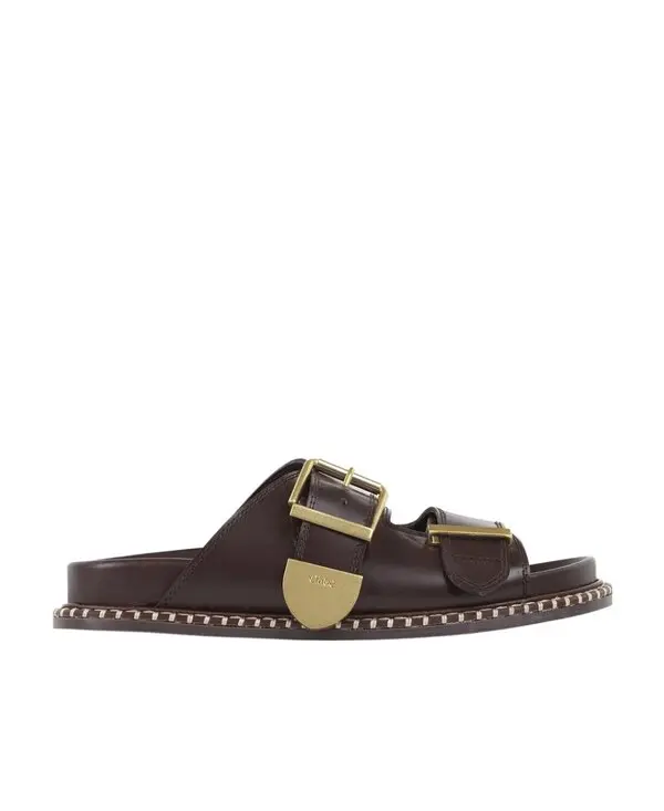 Chloé Logo Engraved Buckled Sandals