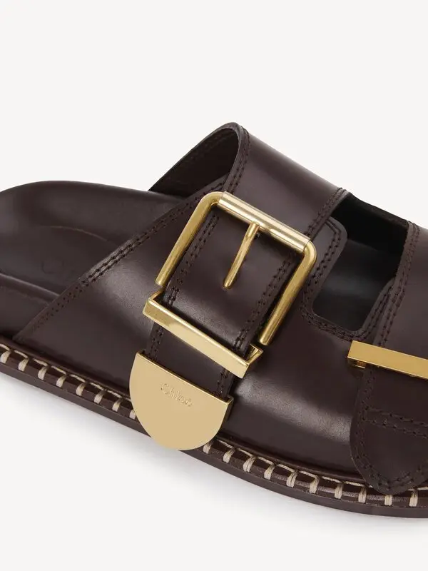 Chloé Logo Engraved Buckled Sandals