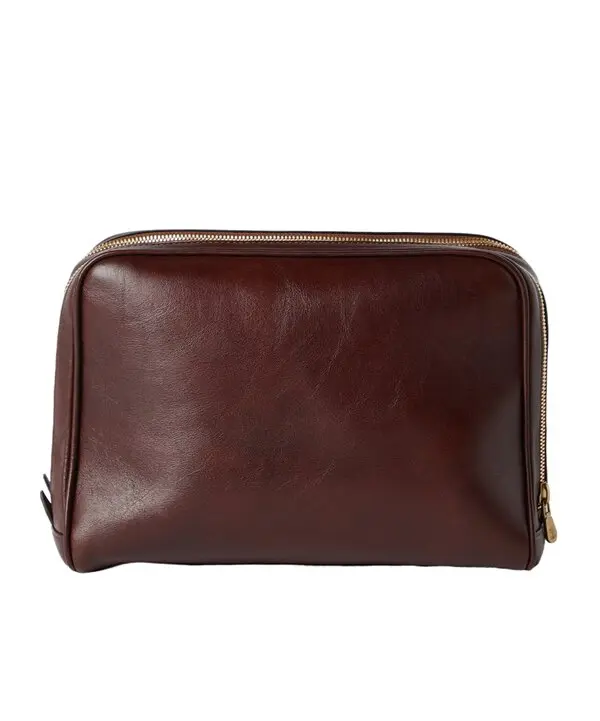 Brunello Cucinelli Logo Detailed Zipped Wash Bag