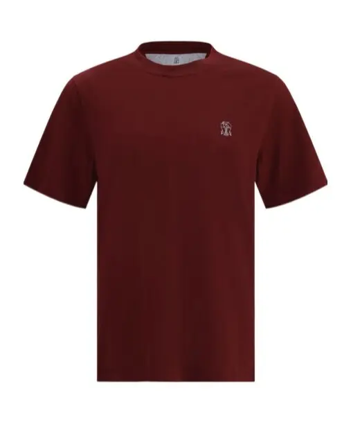 Brunello Cucinelli Logo Printed Crewneck T-shirt