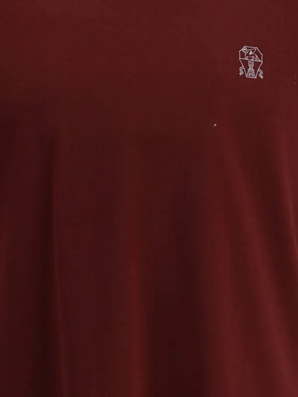 Brunello Cucinelli Logo Printed Crewneck T-shirt
