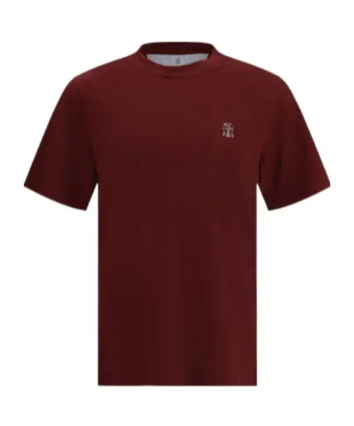 Brunello Cucinelli Logo Printed Crewneck T-shirt - No