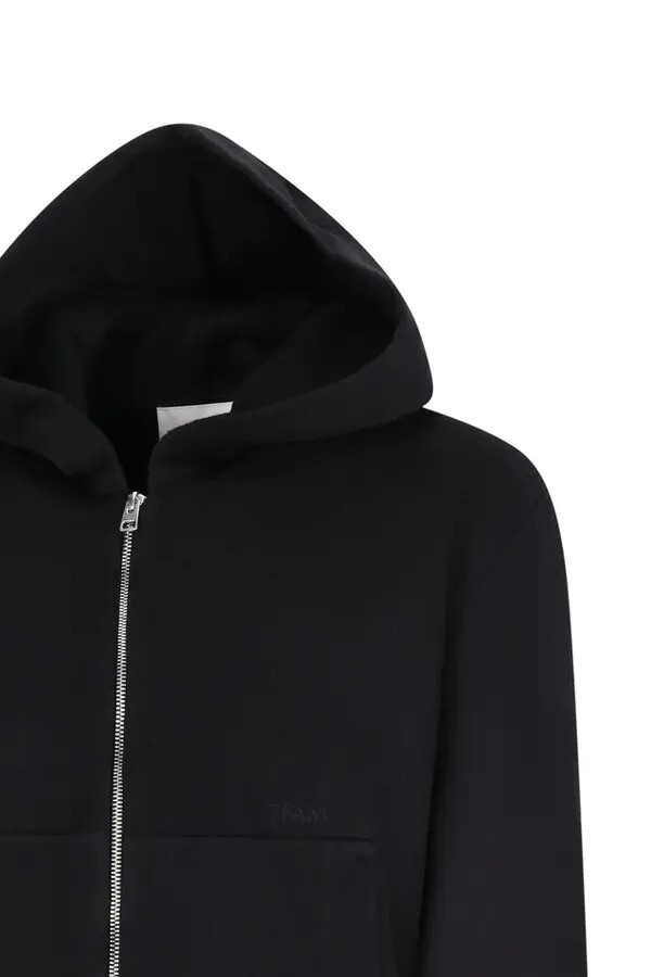 7 For All Mankind Cropped Zip-up Hoodie