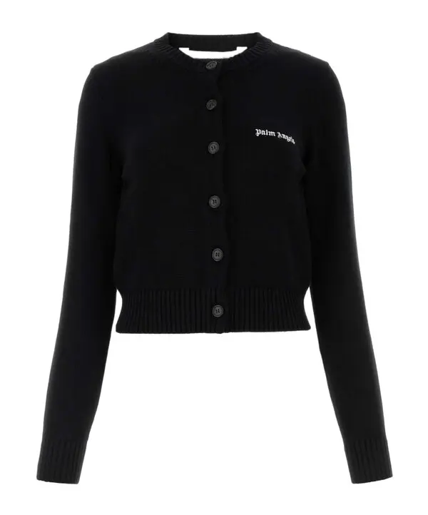 Palm Angels Logo-embroidered Buttoned Cardigan