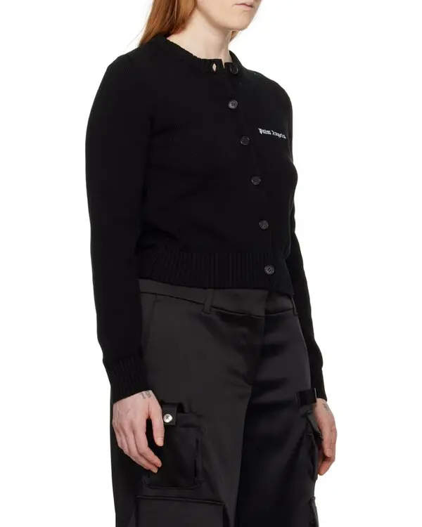 Palm Angels Logo-embroidered Buttoned Cardigan
