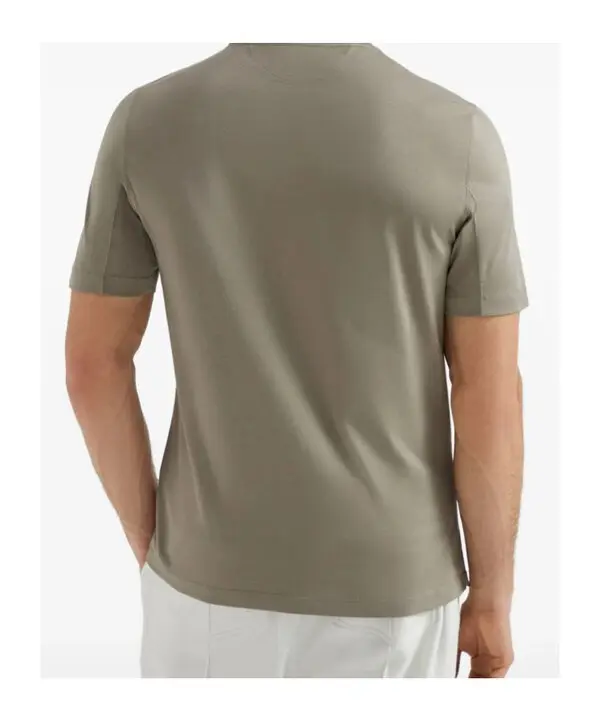 Brunello Cucinelli Logo Printed Crewneck T-shirt