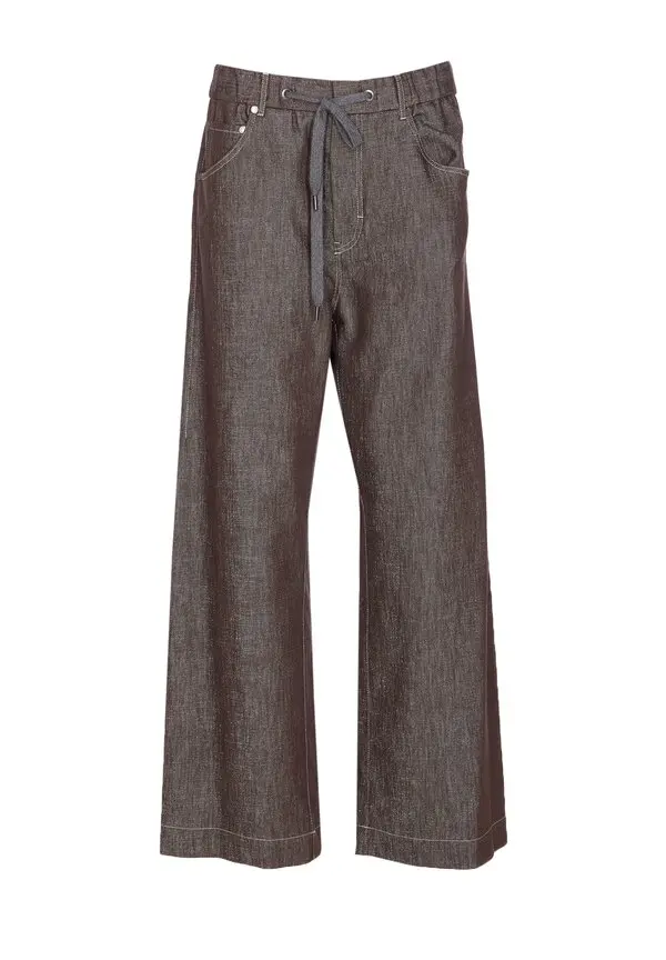 Brunello Cucinelli Drawstring Straight-leg Trousers