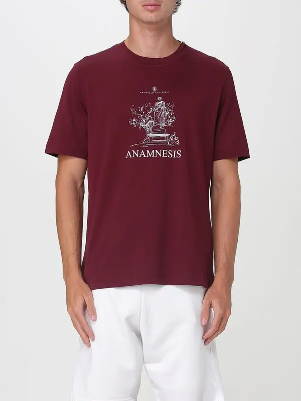 Brunello Cucinelli Graphic Printed Crewneck T-shirt - Red