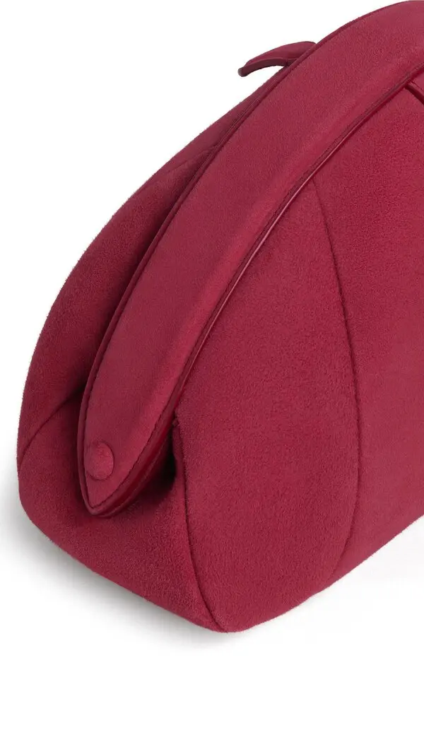 Alaïa Small Suede Clutch Bag - Carmine