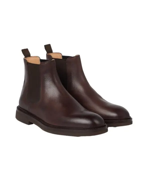 Brunello Cucinelli Round-toe Chelsea Ankle Boots