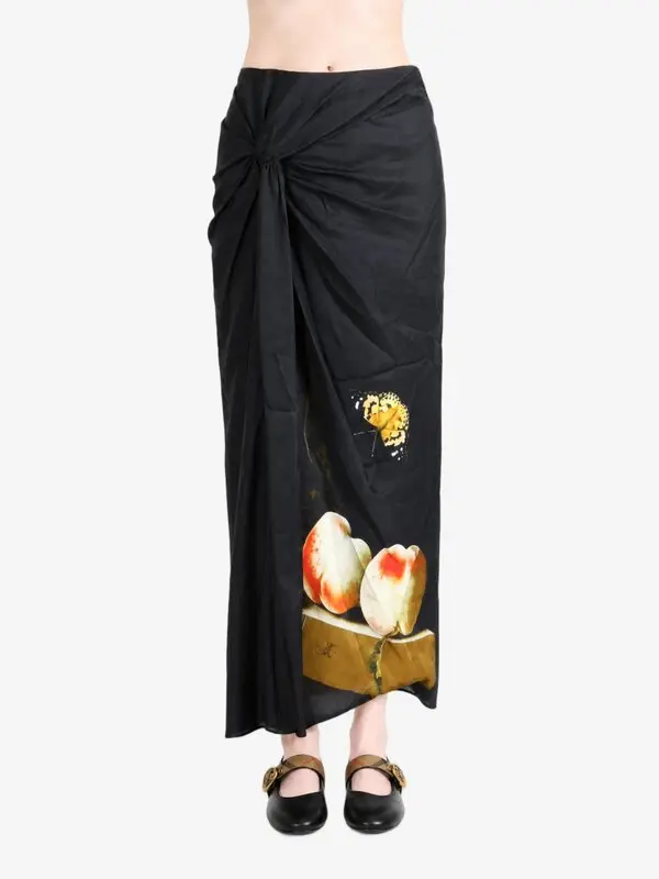 Dries Van Noten Printed Midi Skirt