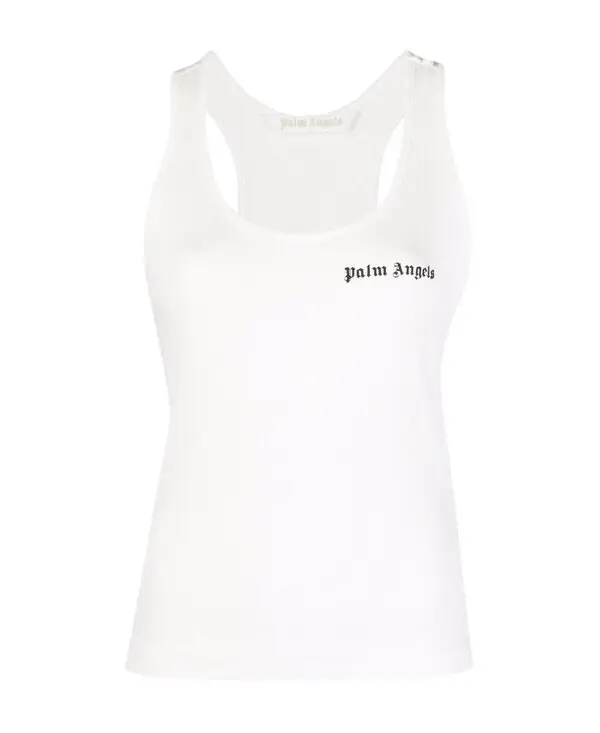 Palm Angels Logo-printed Stripe Tank Top