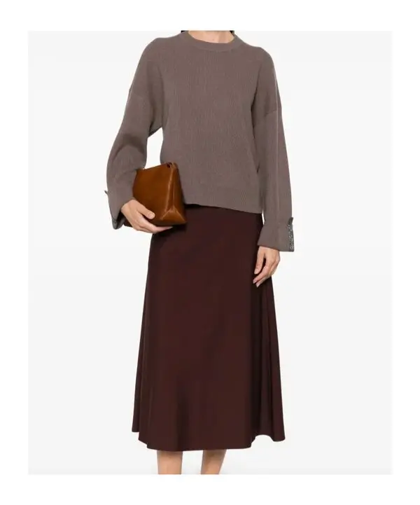 Brunello Cucinelli Monili-trim Ribbed Jumper