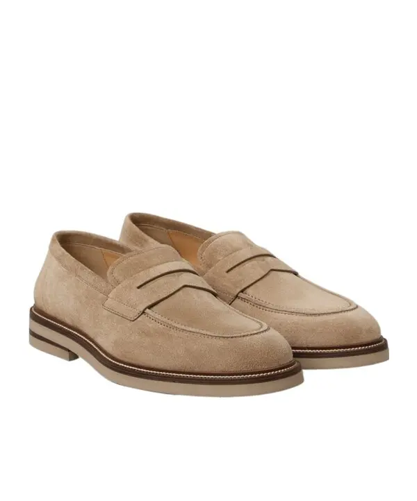 Brunello Cucinelli Round Toe Penny Loafers