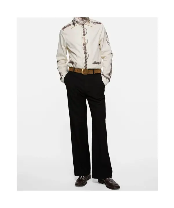 Acne Studios Horse Print Overshirt - White/brown