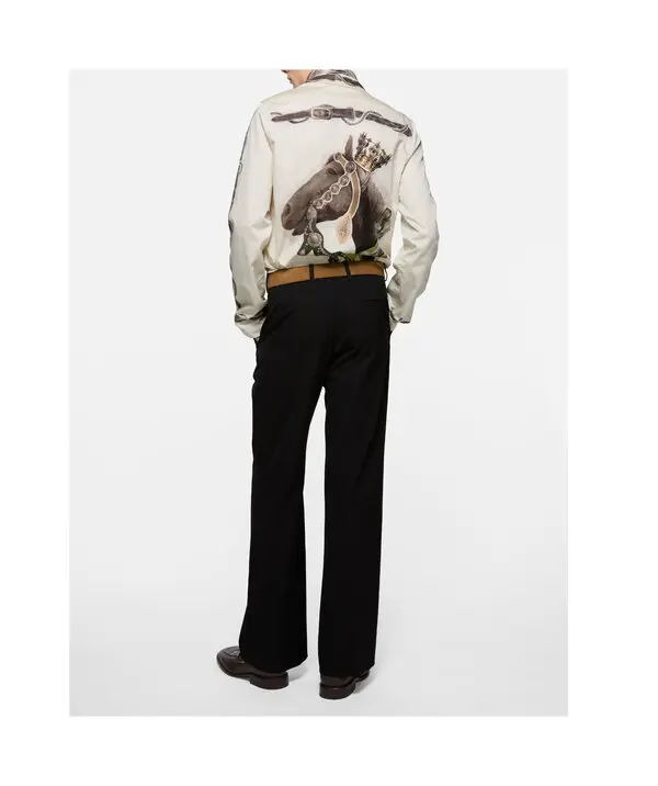 Acne Studios Horse Print Overshirt - White/brown