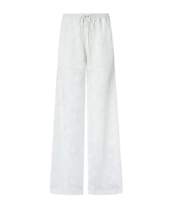 Pinko Lace Bell-bottom Pants - White