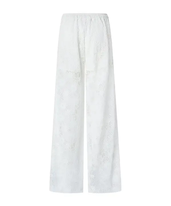 Pinko Lace Bell-bottom Pants - White