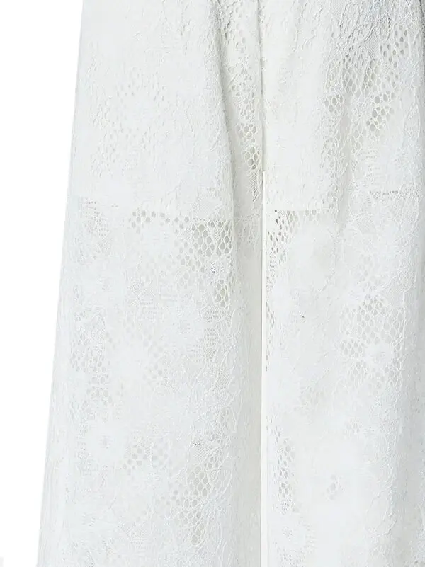 Pinko Lace Bell-bottom Pants - White