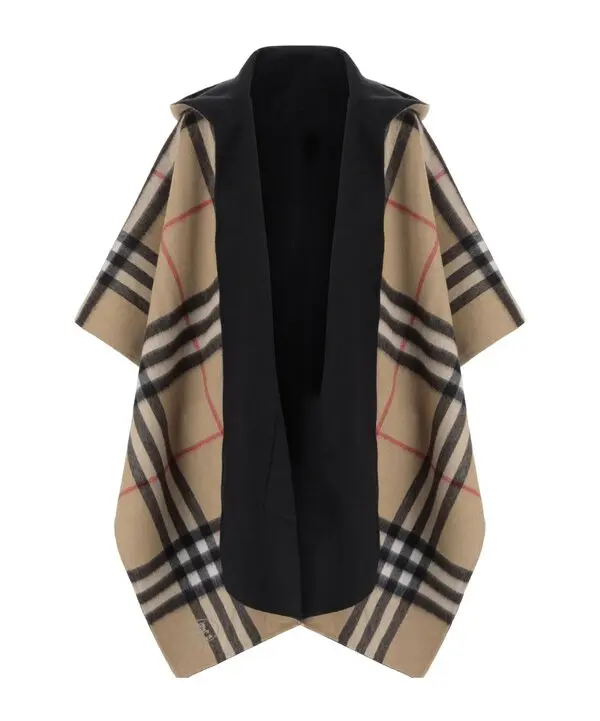 Burberry Check-pattern Hooded Reversible Cape