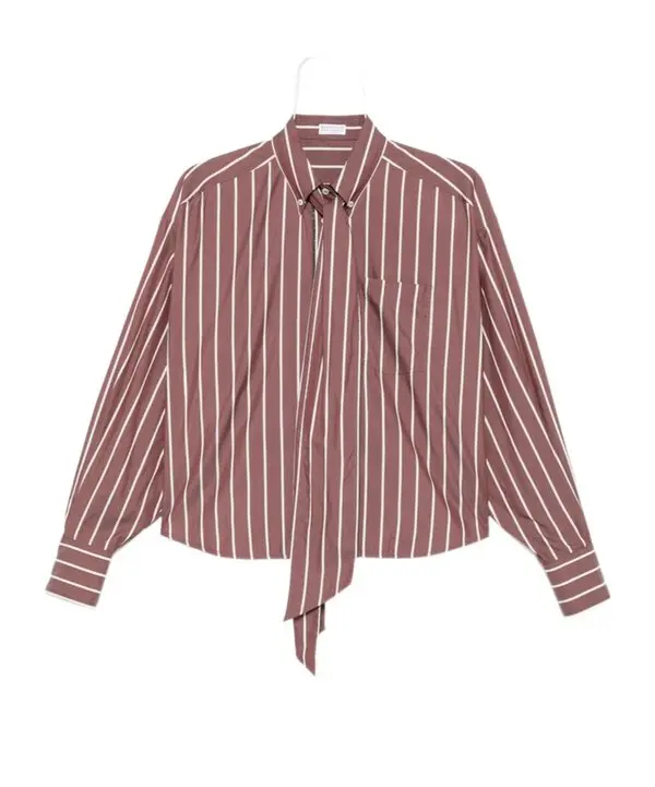 Brunello Cucinelli Striped Long-sleeved Shirt