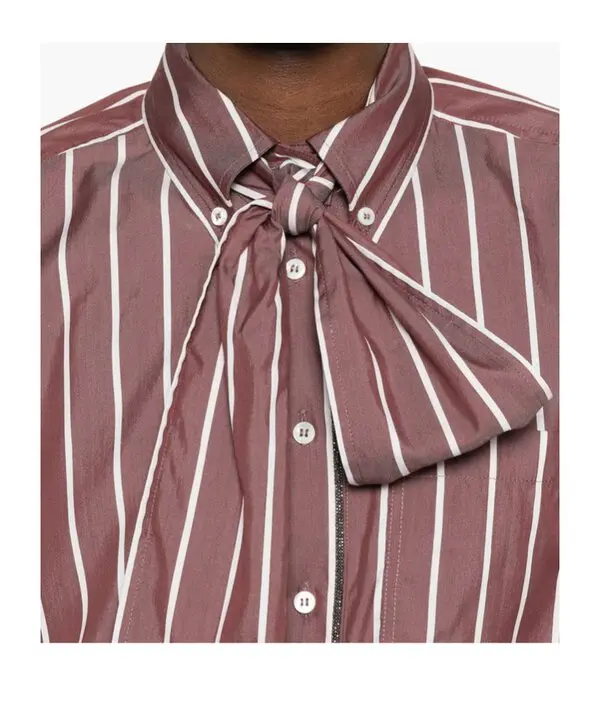 Brunello Cucinelli Striped Long-sleeved Shirt