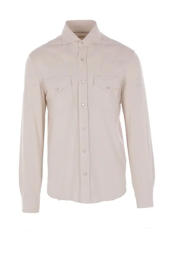 Brunello Cucinelli Long-sleeved Buttoned Shirt