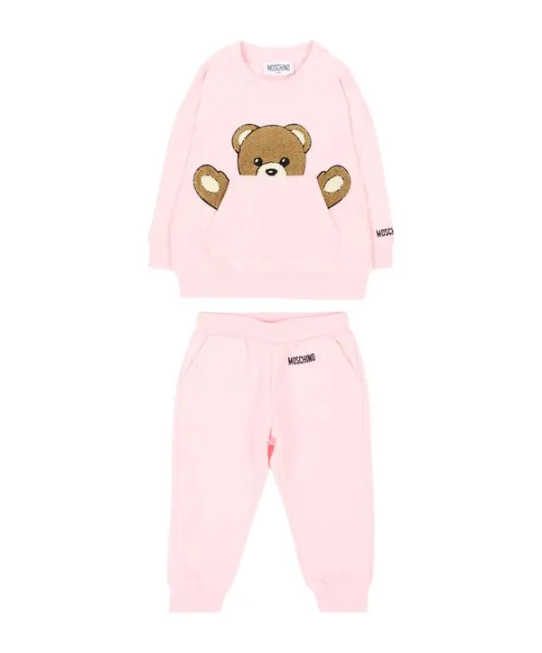Moschino Long-sleeve Sweatshirt And Sweatpants 2-piece Set - Pink