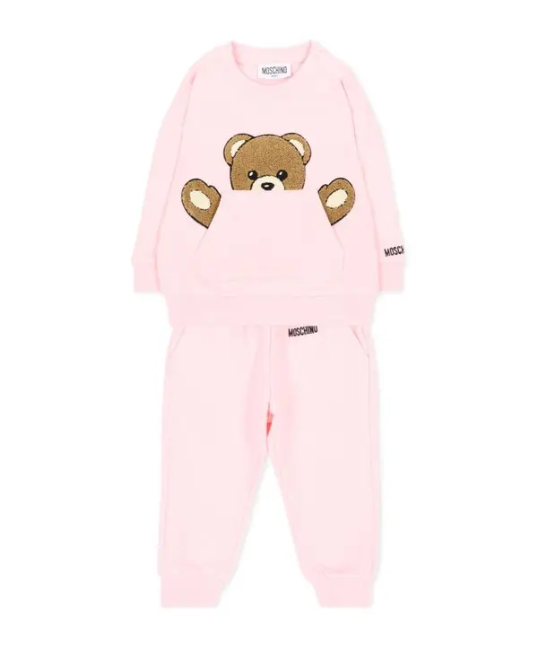Moschino Long-sleeve Sweatshirt And Sweatpants 2-piece Set - Pink