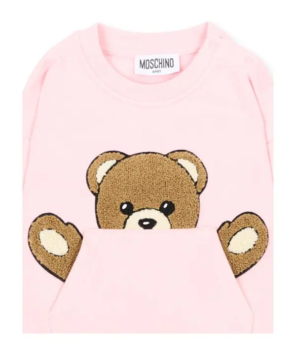 Moschino Long-sleeve Sweatshirt And Sweatpants 2-piece Set - Pink