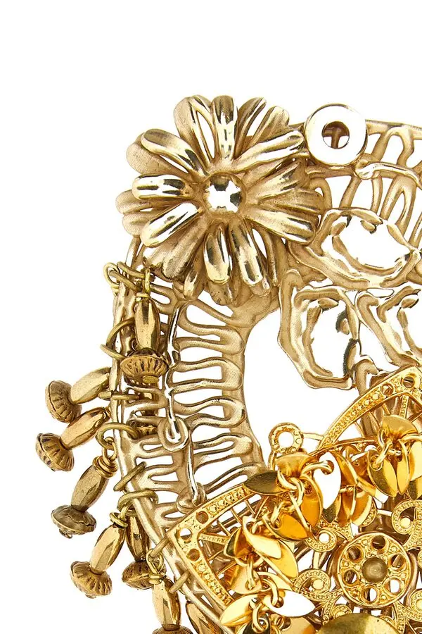 Dries Van Noten Antiqued Brass Brooch